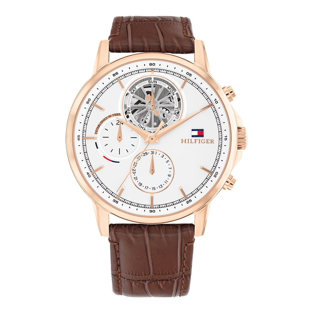 Montre TOMMY HILFIGER Homme Stewart en Cuir 1710606 - Tempka.com
